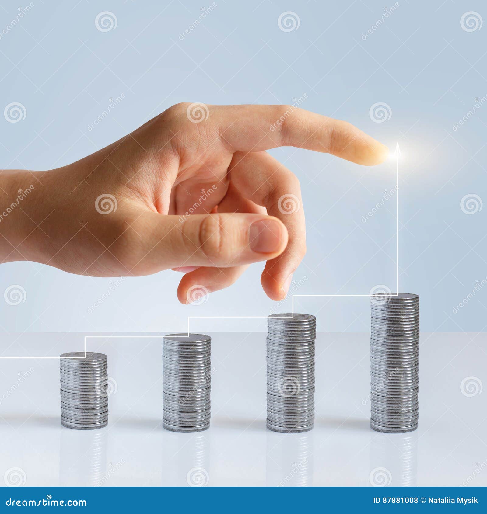 Statistics of Successful Profit Growth and Success. Stock Photo - Image ...