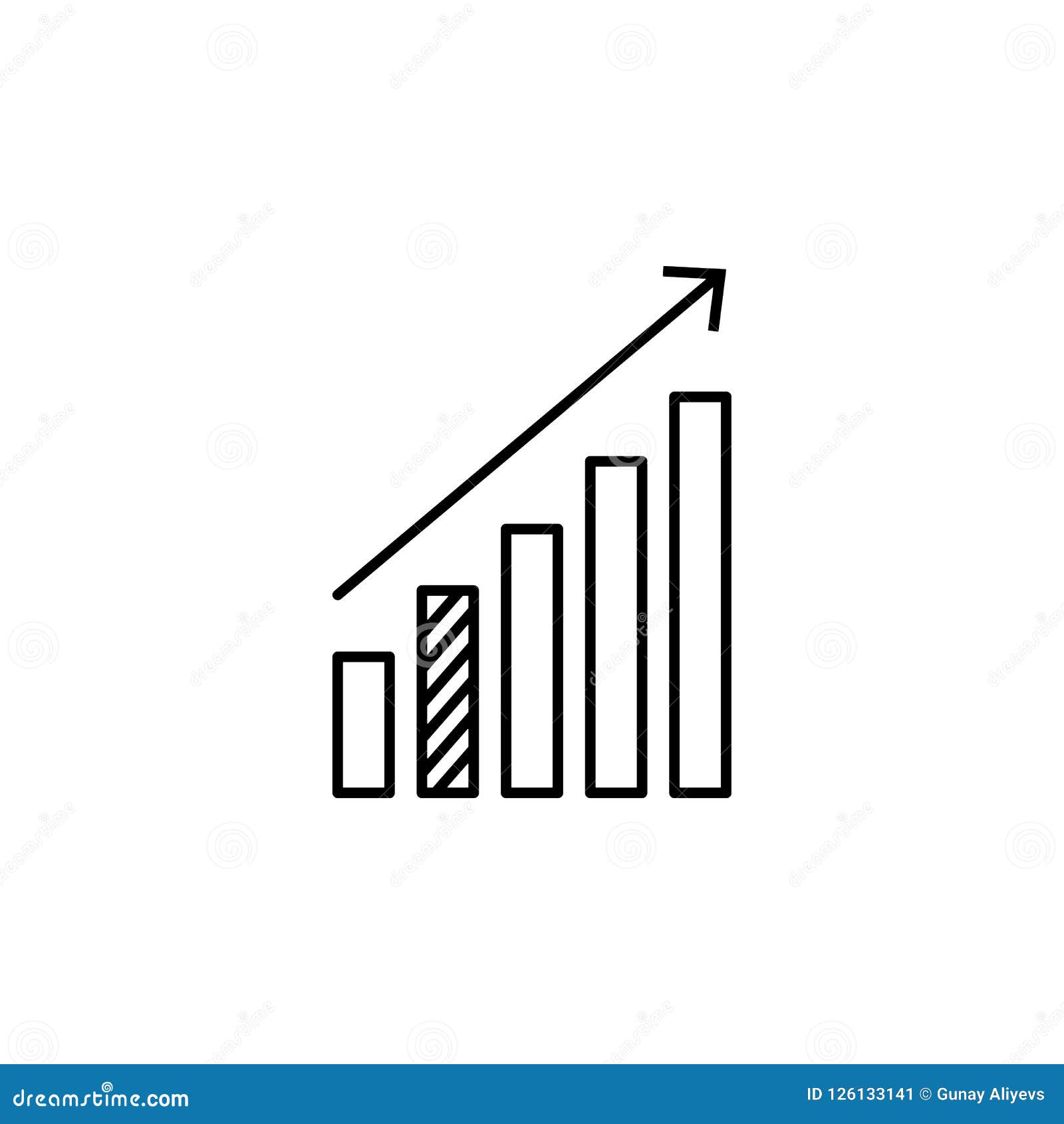 Statistics Up Arrow Icon. Element of Online and Web for Mobile Concept ...