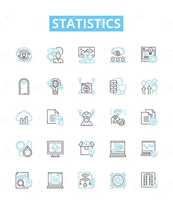 Statistics Vector Line Icons Set. Statistic, Analytics, Data, Variables ...