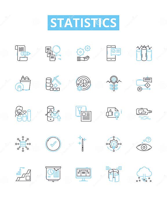 Statistics Vector Line Icons Set. Statistic, Analytics, Data, Variables ...