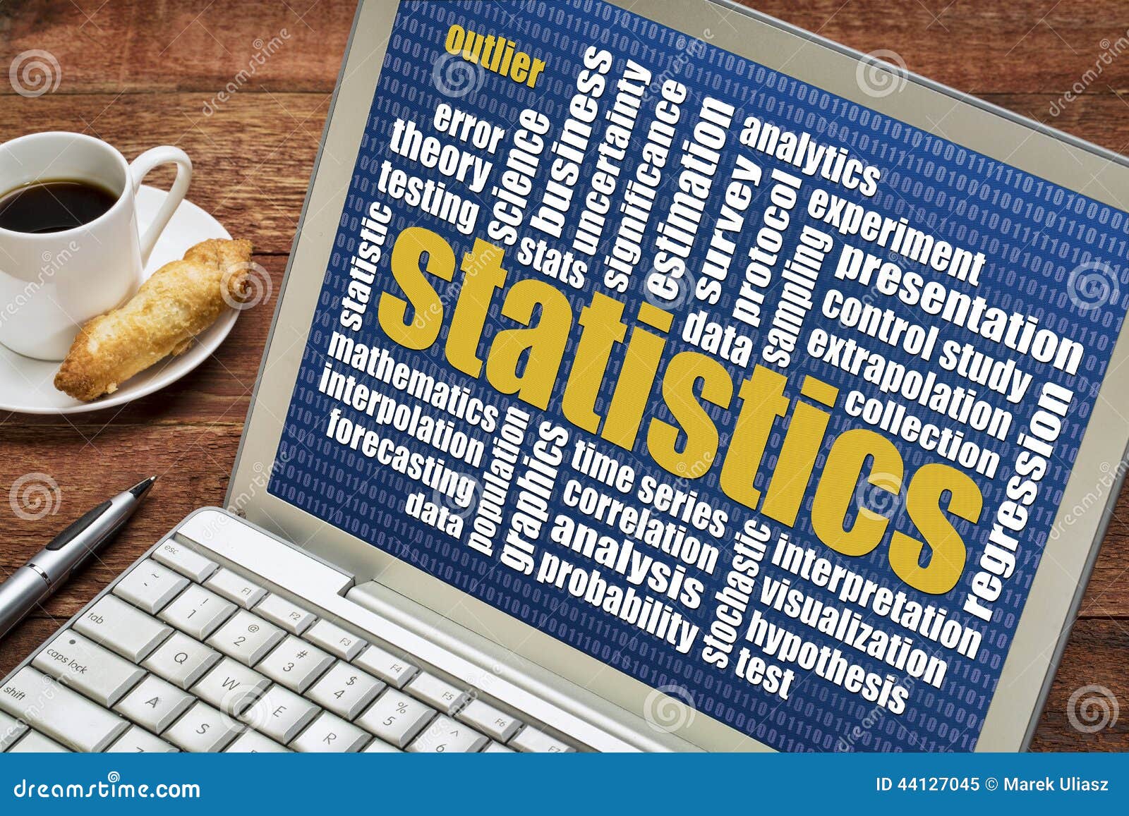 Statistics Word Cloud on Laptop Stock Image - Image of word, sampling ...
