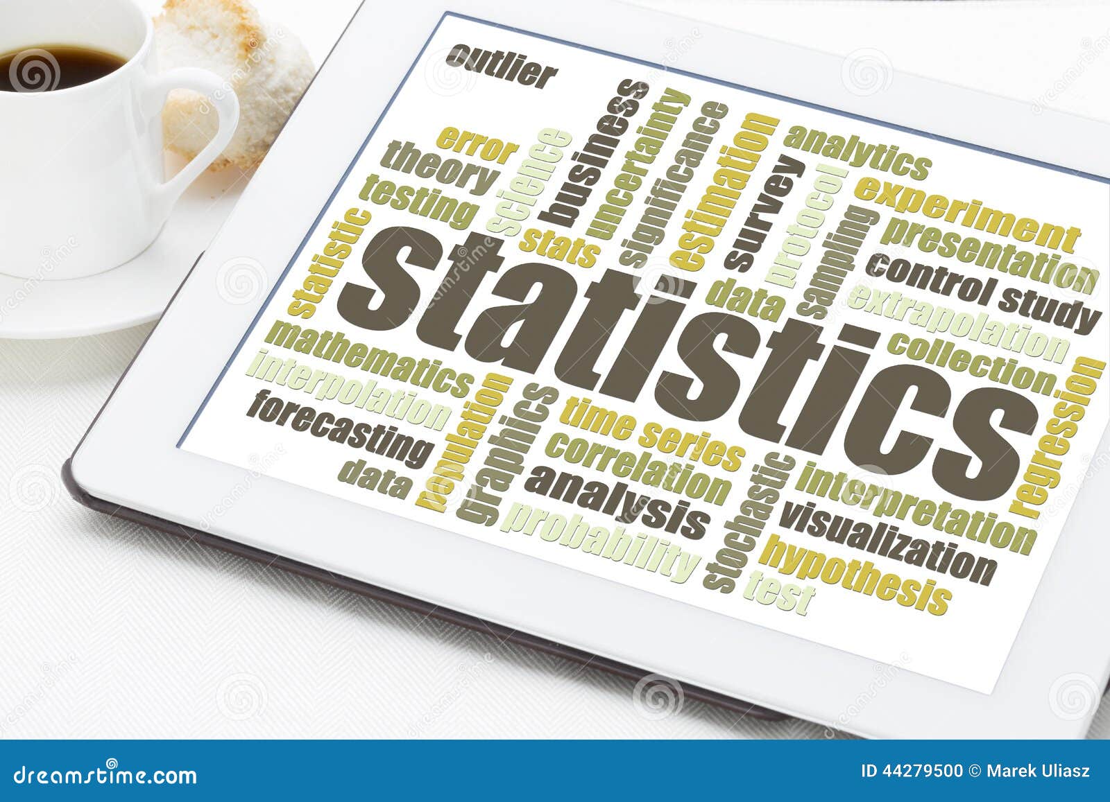 Statistics Word Cloud on Tablet Stock Photo - Image of test, hypothesis ...