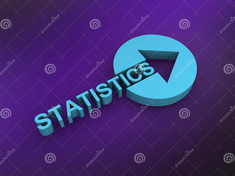 Statistics word on purple stock illustration. Illustration of circle ...
