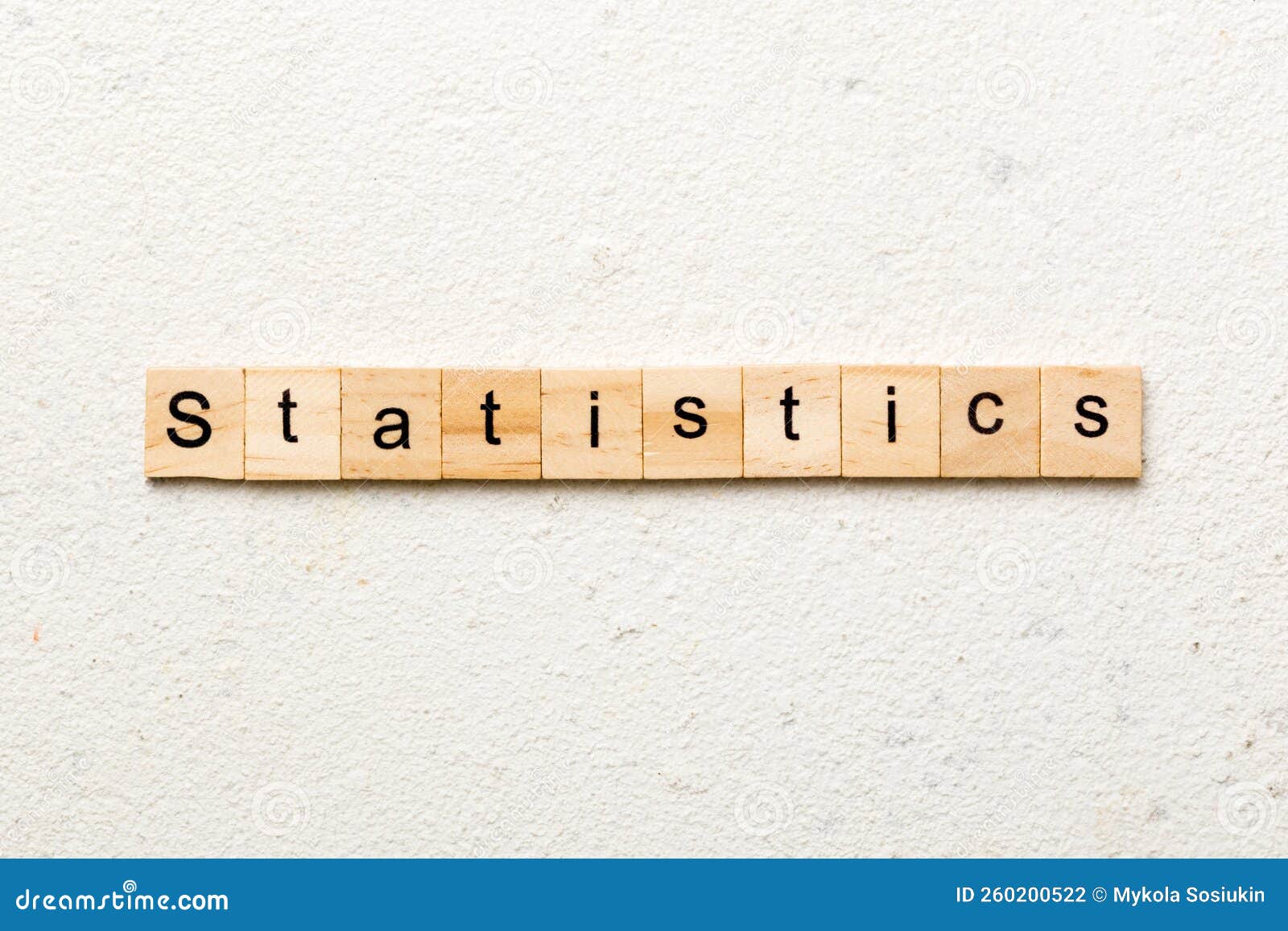 Statistics Word Written on Wood Block. Statistics Text on Cement Table ...