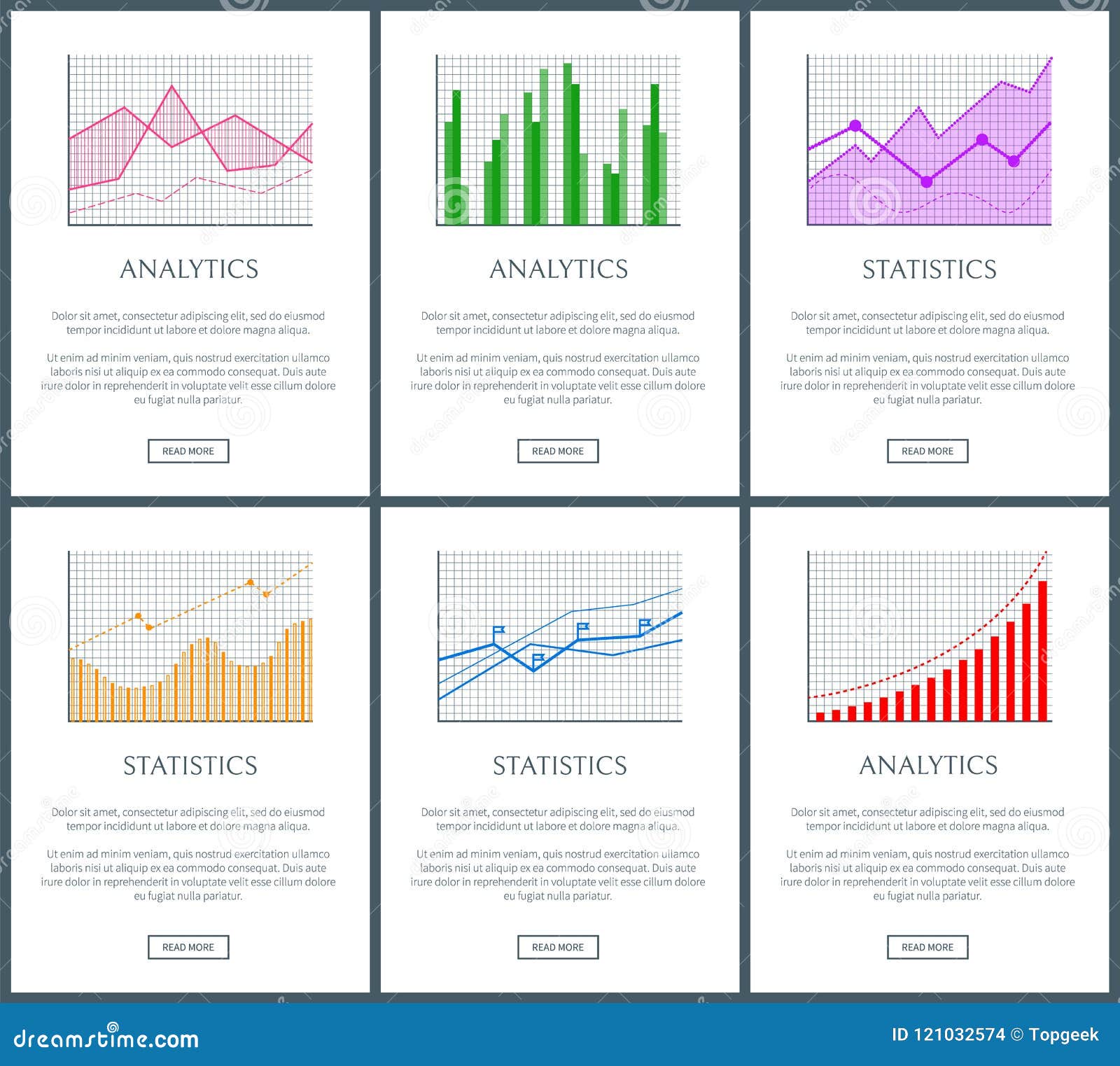 Statistik-Diagramme Und Analytik-Farbdiagramme Eingestellt Vektor ...