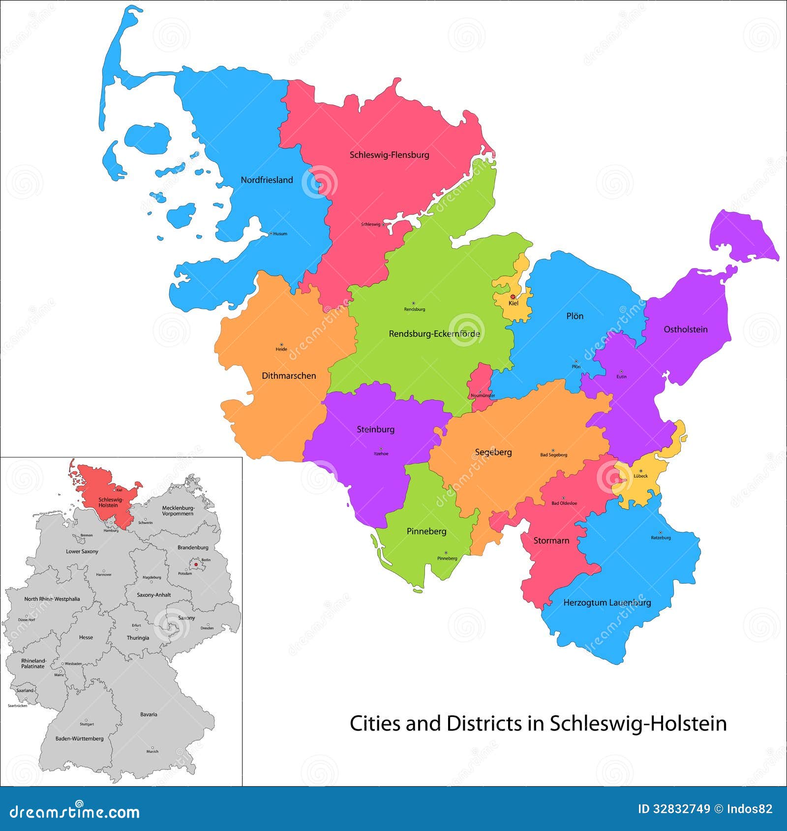 Stato Della Germania - Lo Schlesvig-Holstein Illustrazione Vettoriale ...