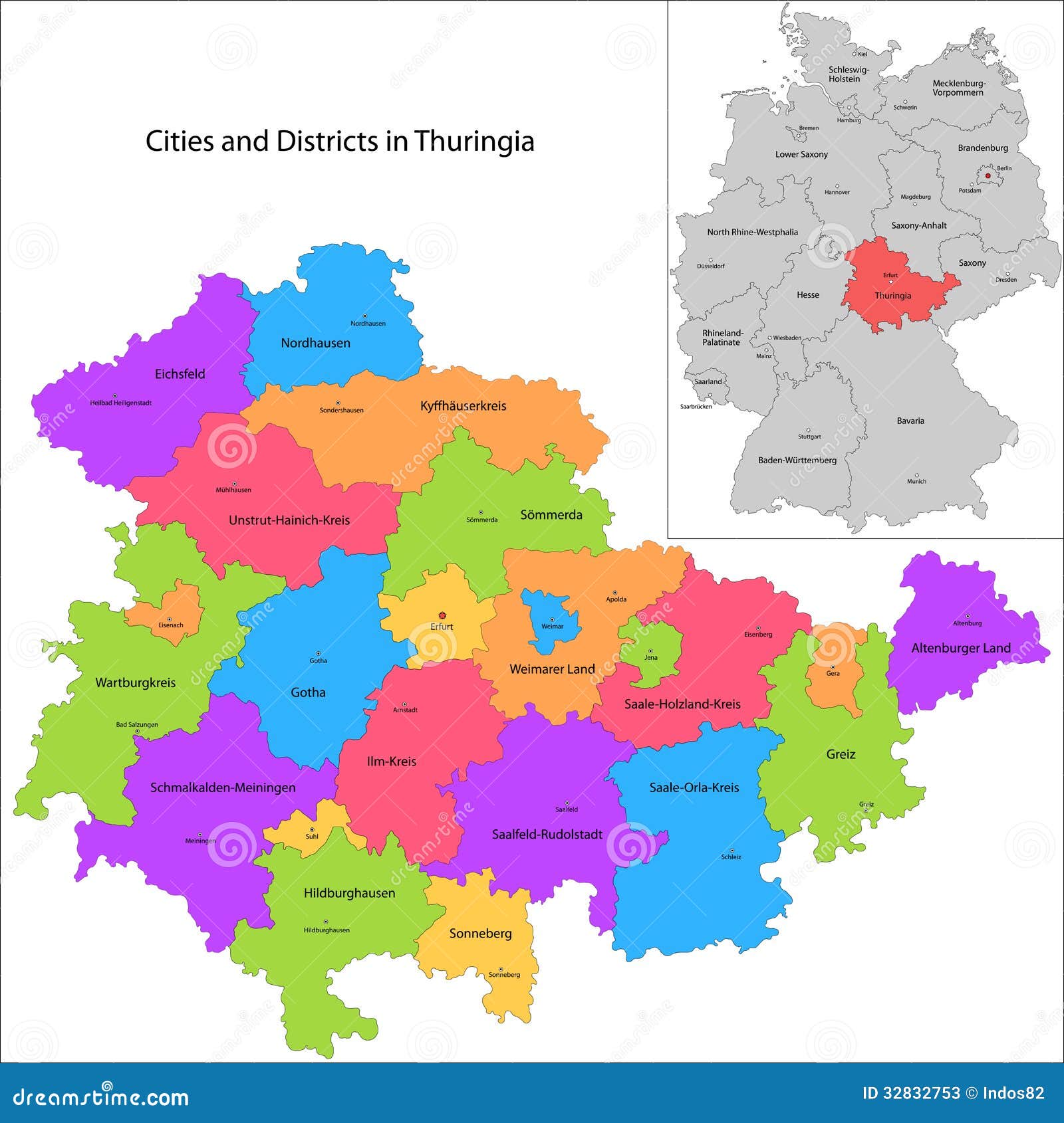 Stato Della Germania - Turingia Illustrazione Vettoriale ...