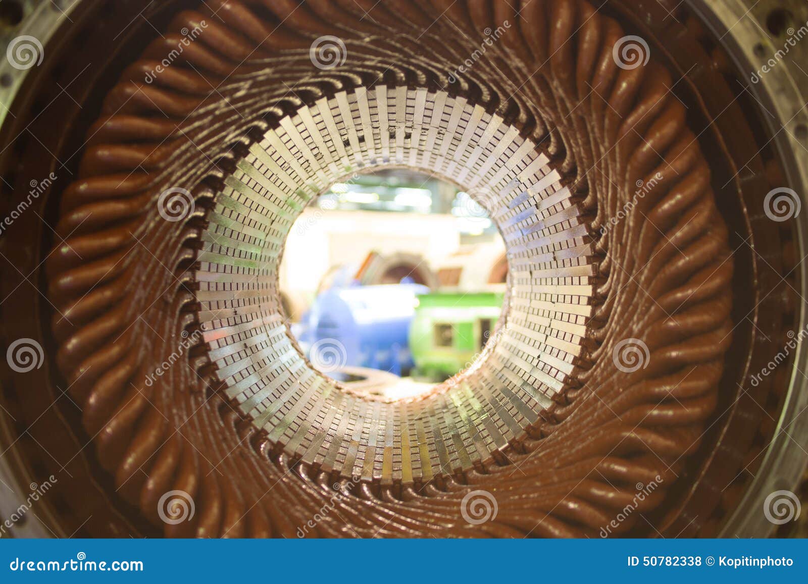 Stator of a Big Electric Motor Stock Photo - Image of engine, factory ...