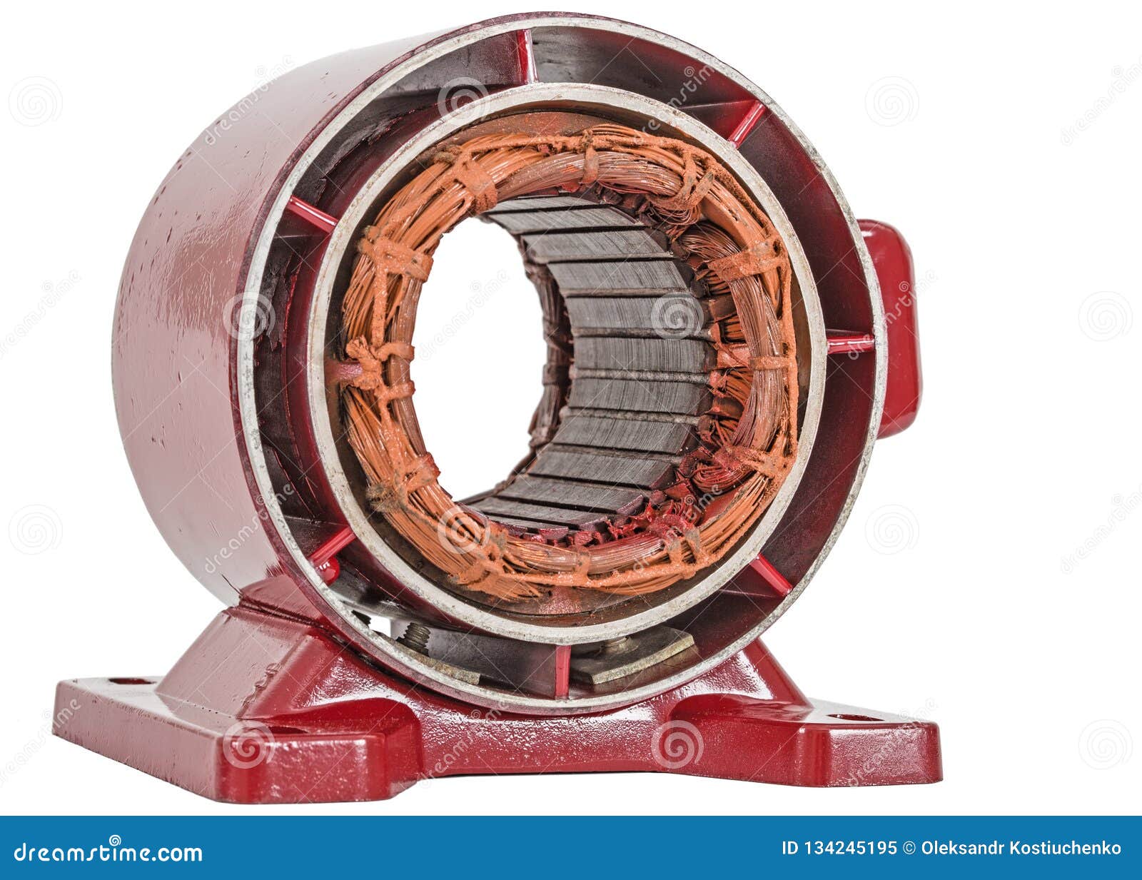 Stator of Electric Motor, Isolated on White Background Stock Image ...