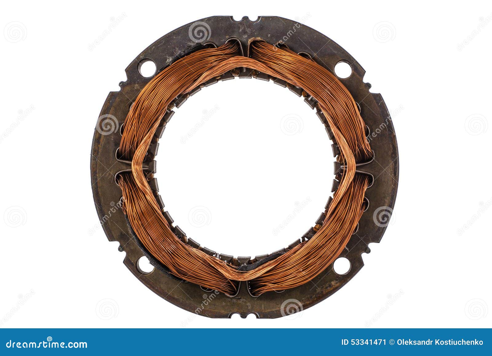 Stator of the Electric Motor, Isolated on White Background Stock Image ...