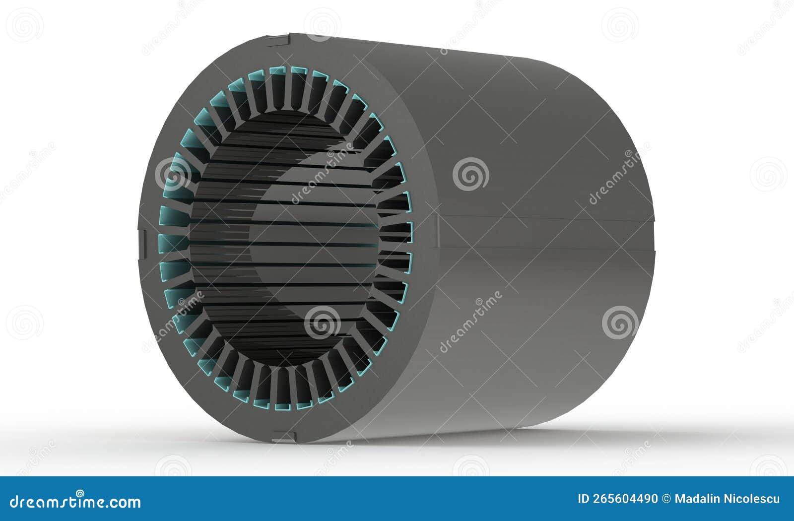 Stator Sheet Package For Electric Motors And Generators, 3D Rendering ...