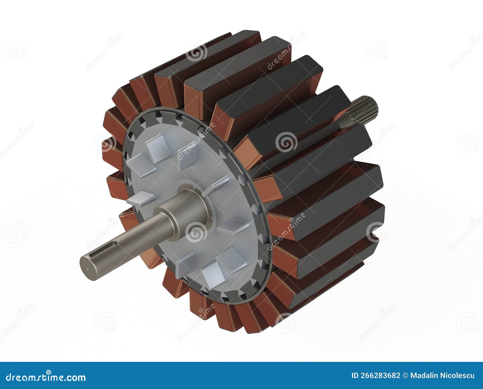 Stator And Rotor For Electric Generator 3d Rendering Royalty Free Stock