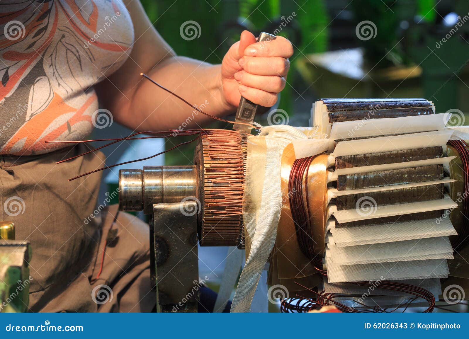 Statore Di Grande Motore Elettrico Immagine Stock - Immagine di ...