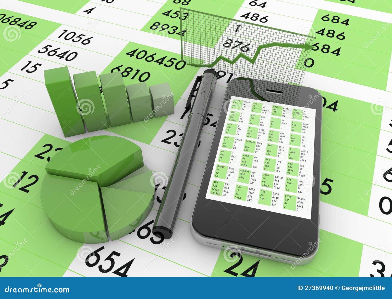 Stats stock illustration. Illustration of chart, glossy - 27369940