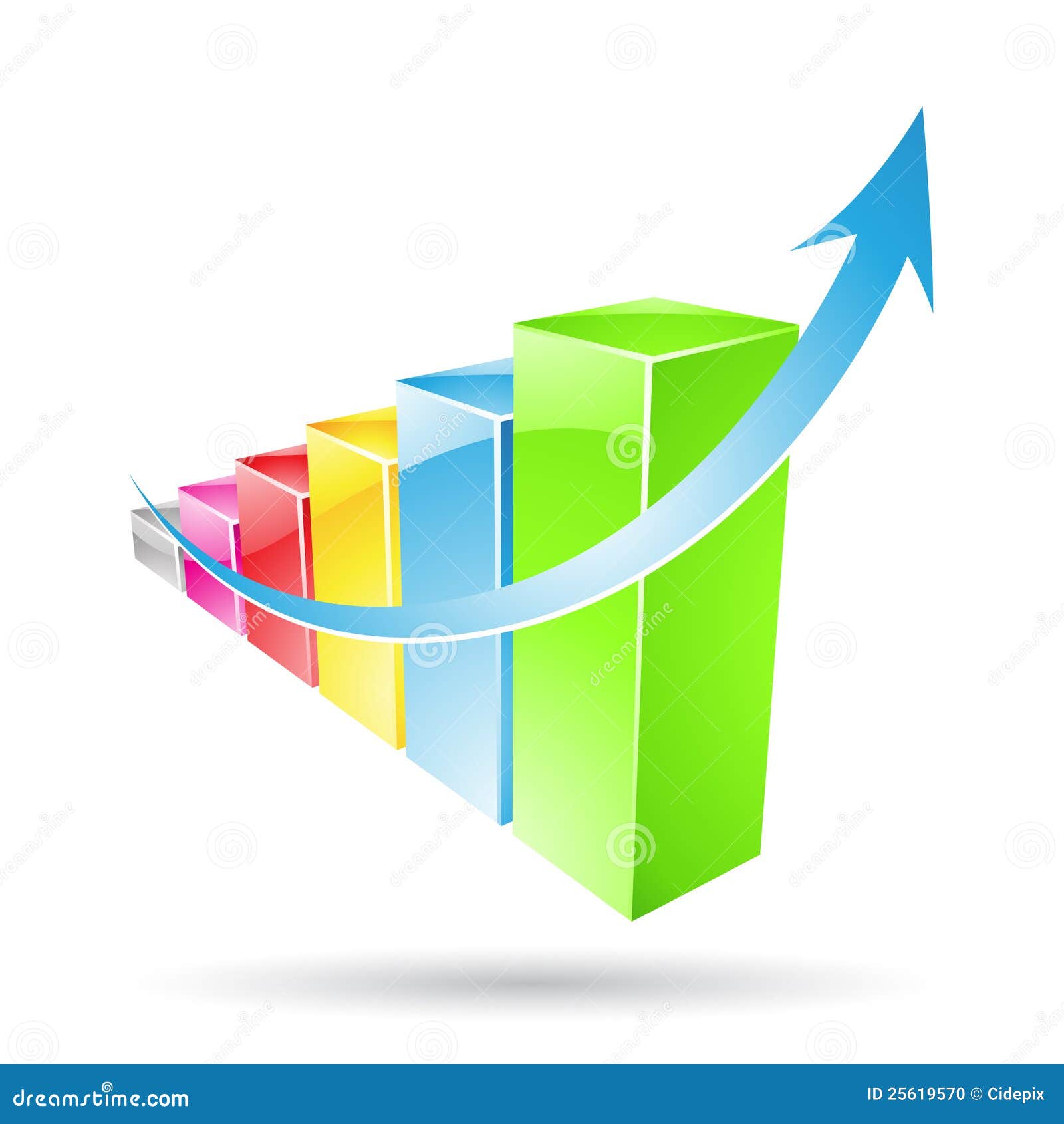 Stats Bars Coloured stock vector. Illustration of earn - 25619570