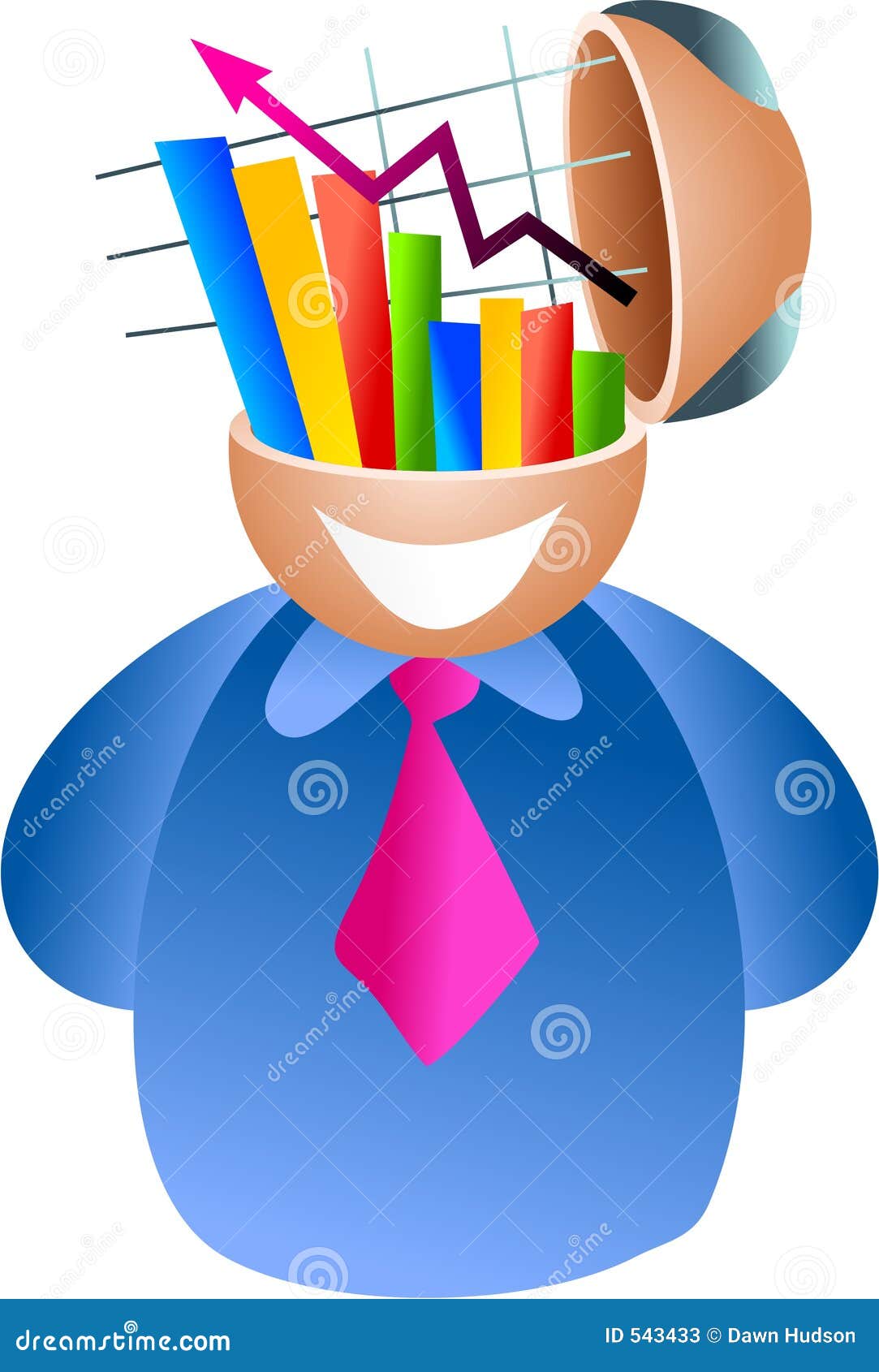 Stats brain stock illustration. Illustration of clipart - 543433