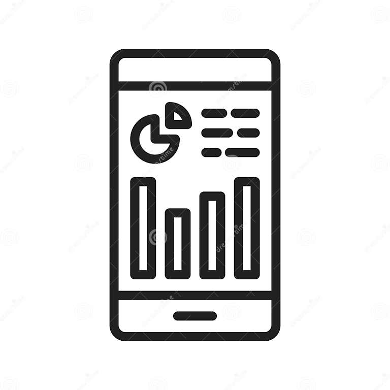 Stats on Cell Icon Vector Image. Suitable for Mobile Apps, Web Apps and ...