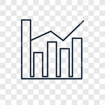 Stats Concept Vector Linear Icon Isolated on Transparent Background ...
