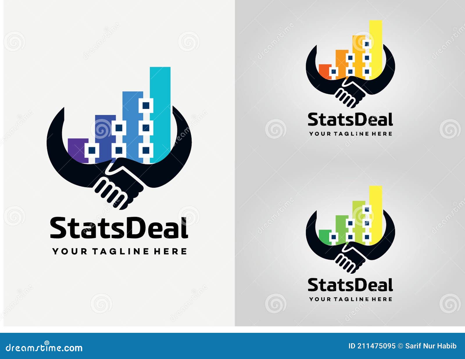 Stats Deal Logo Design Template Stock Vector - Illustration of growth ...