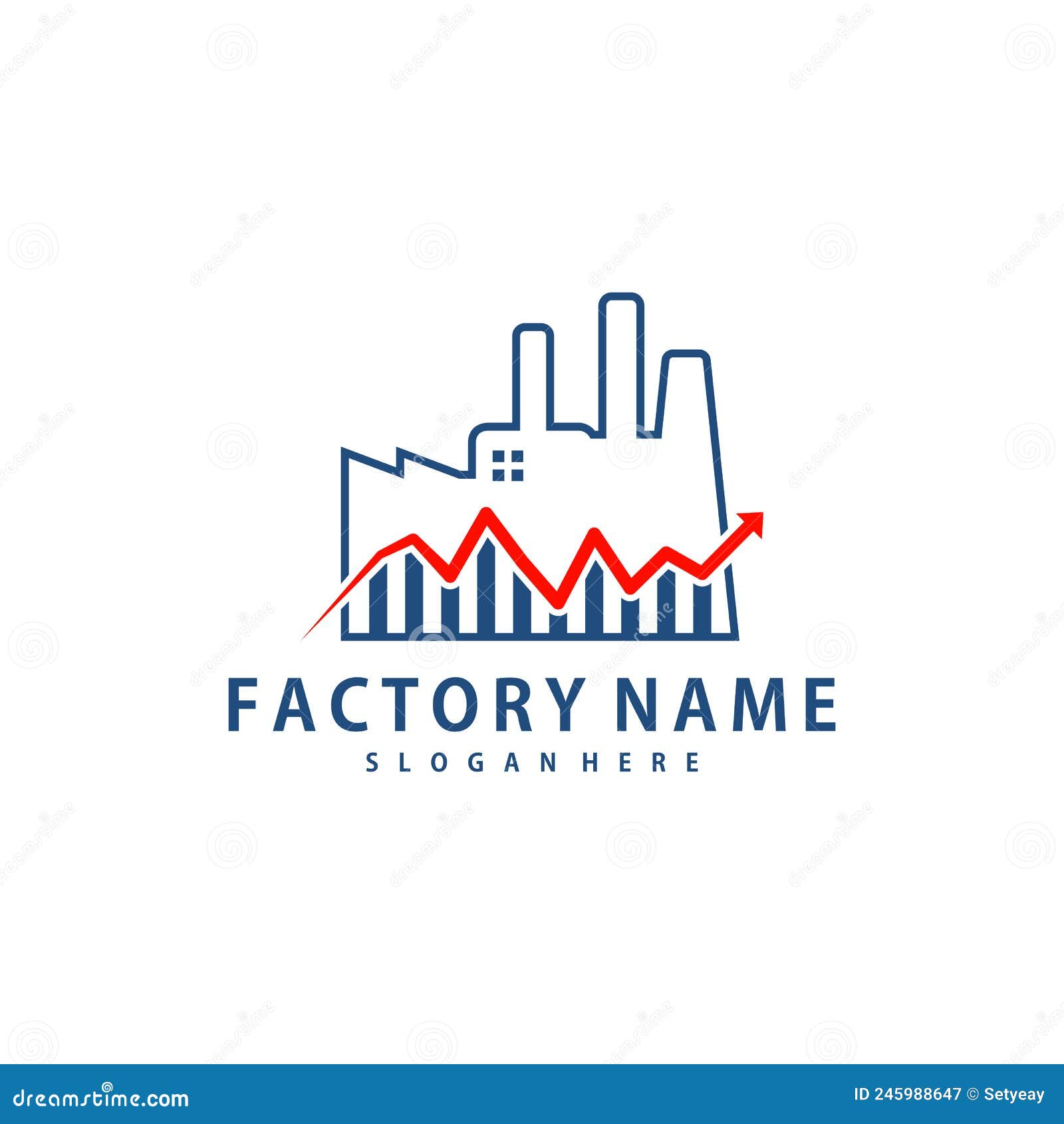 Stats Factory Logo Design Vector, Creative Factory Logo Design Template ...