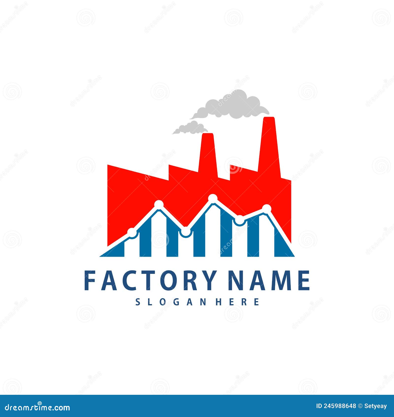Stats Factory Logo Design Vector, Creative Factory Logo Design Template ...