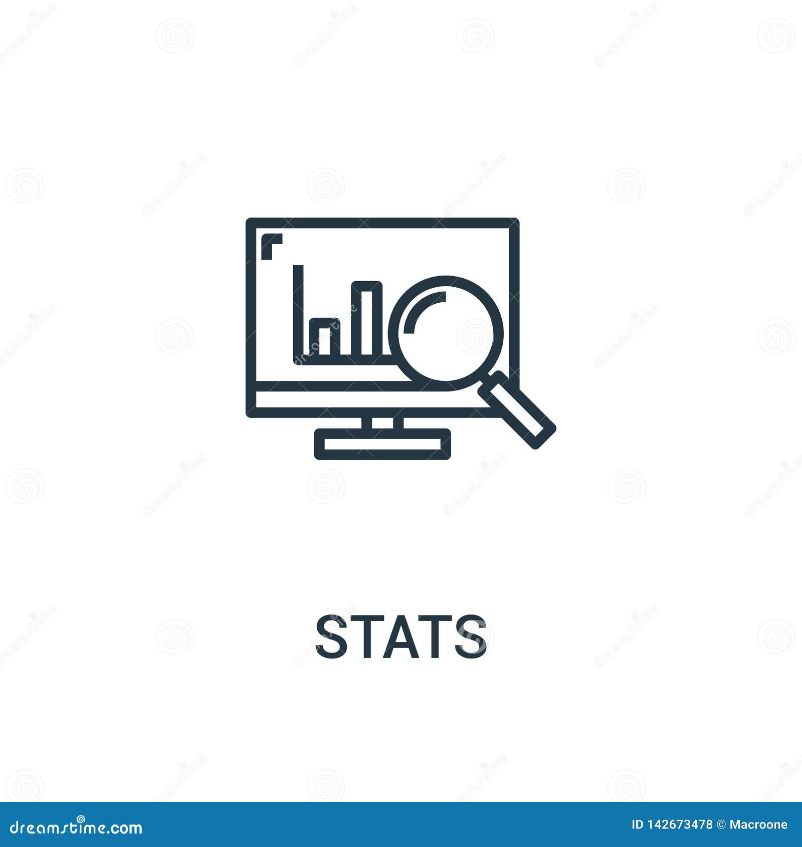 Stats Icon Vector from Seo Collection. Thin Line Stats Outline Icon ...