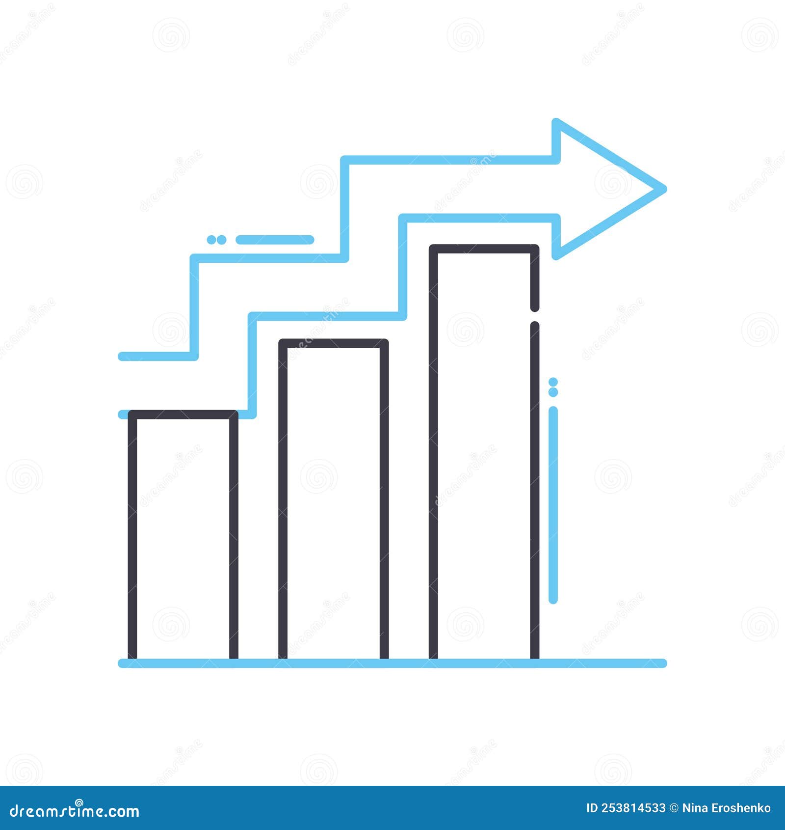 Stats Line Icon, Outline Symbol, Vector Illustration, Concept Sign ...