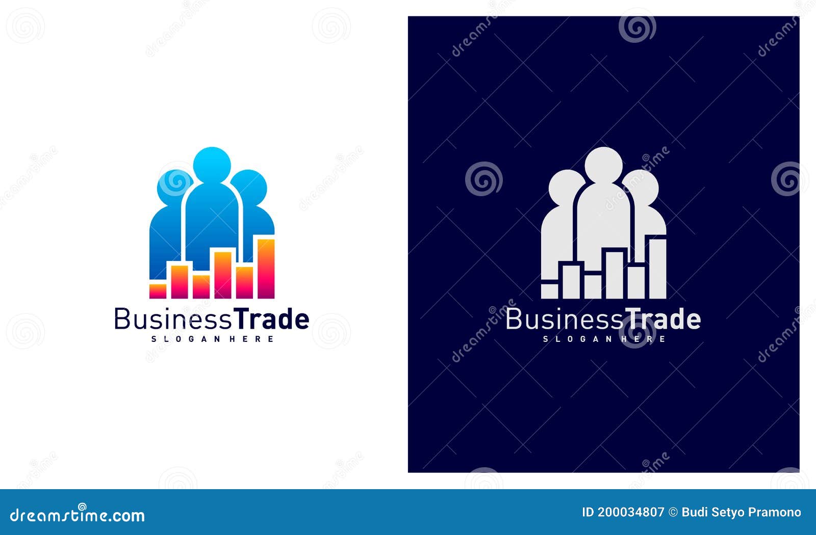 Stats People Logo Design Vector, Colorful Stats Logo Design Template ...