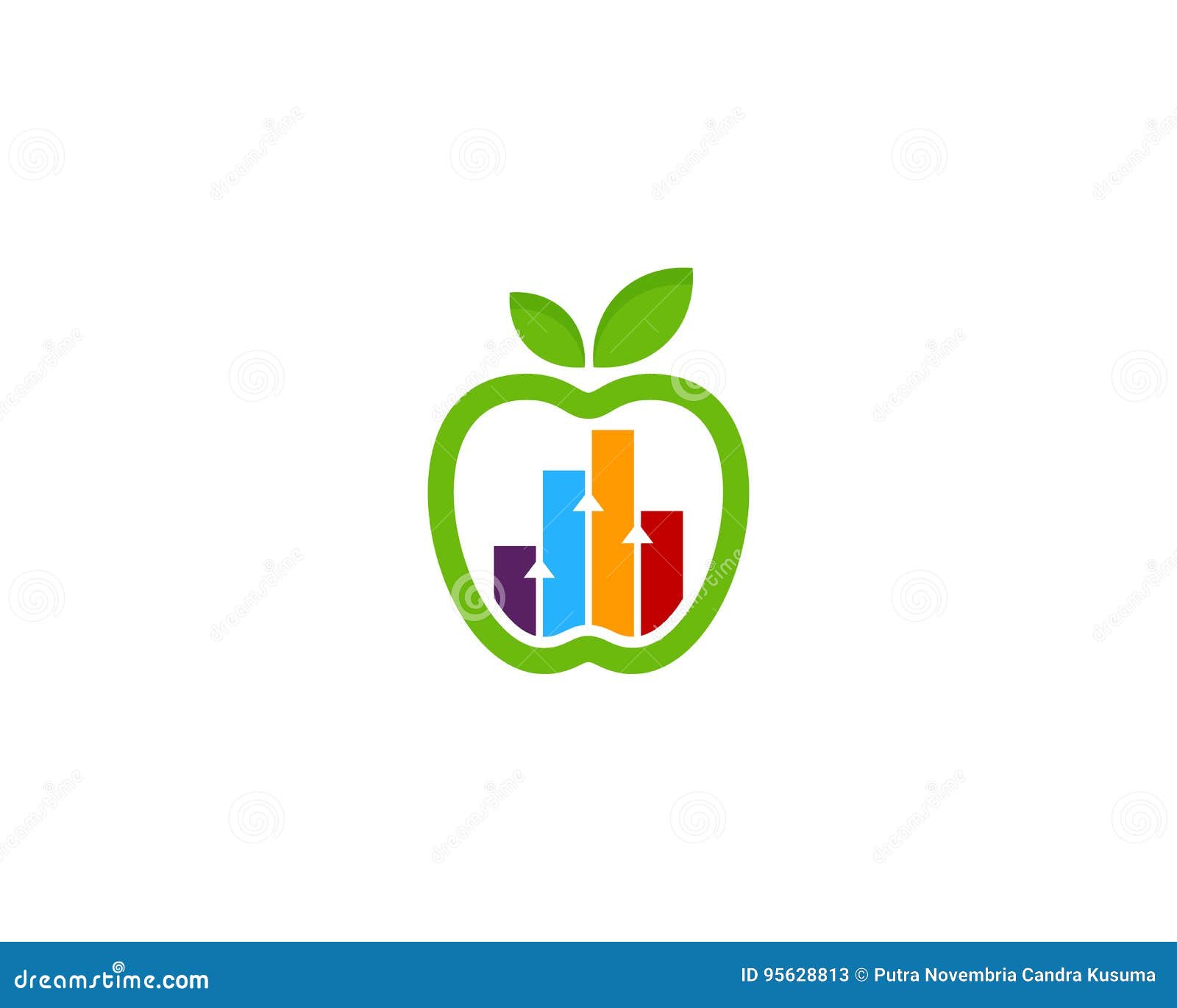 Stats Report Fruit Icon Logo Design Element Stock Vector - Illustration ...
