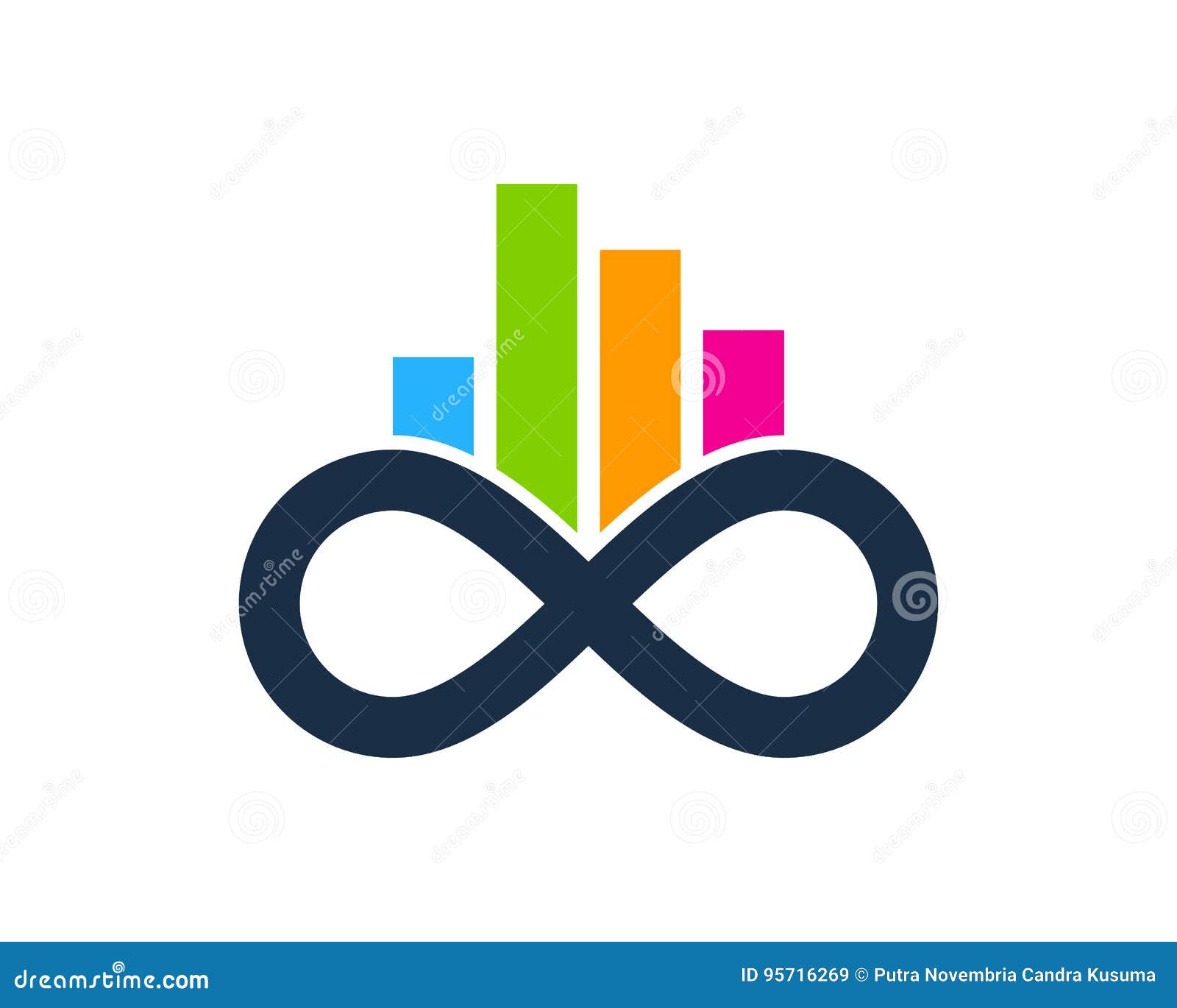 Stats Report Infinity Icon Logo Design Element Stock Vector ...