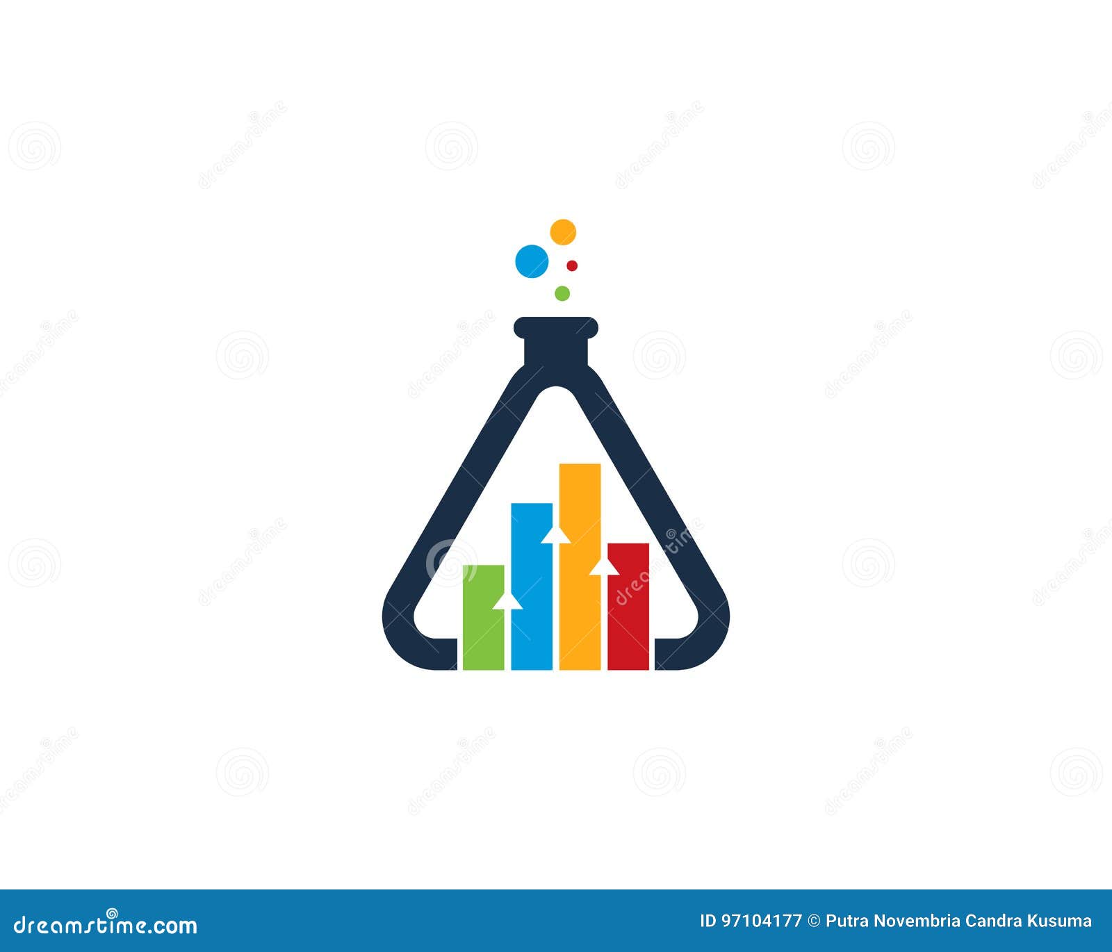Stats Report Science Lab Icon Logo Design Element Stock Vector ...