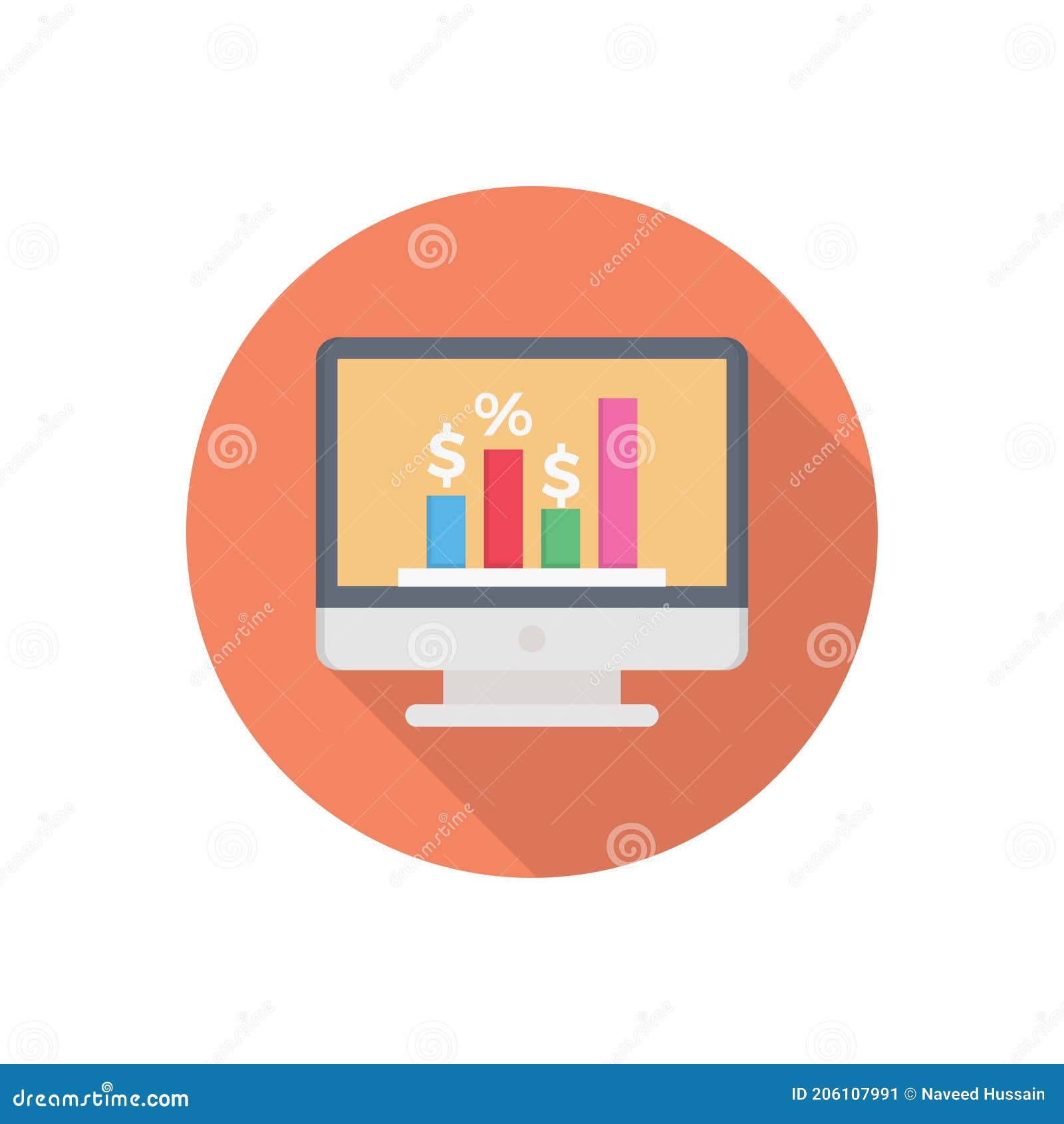 Stats screen stock vector. Illustration of report, business - 206107991