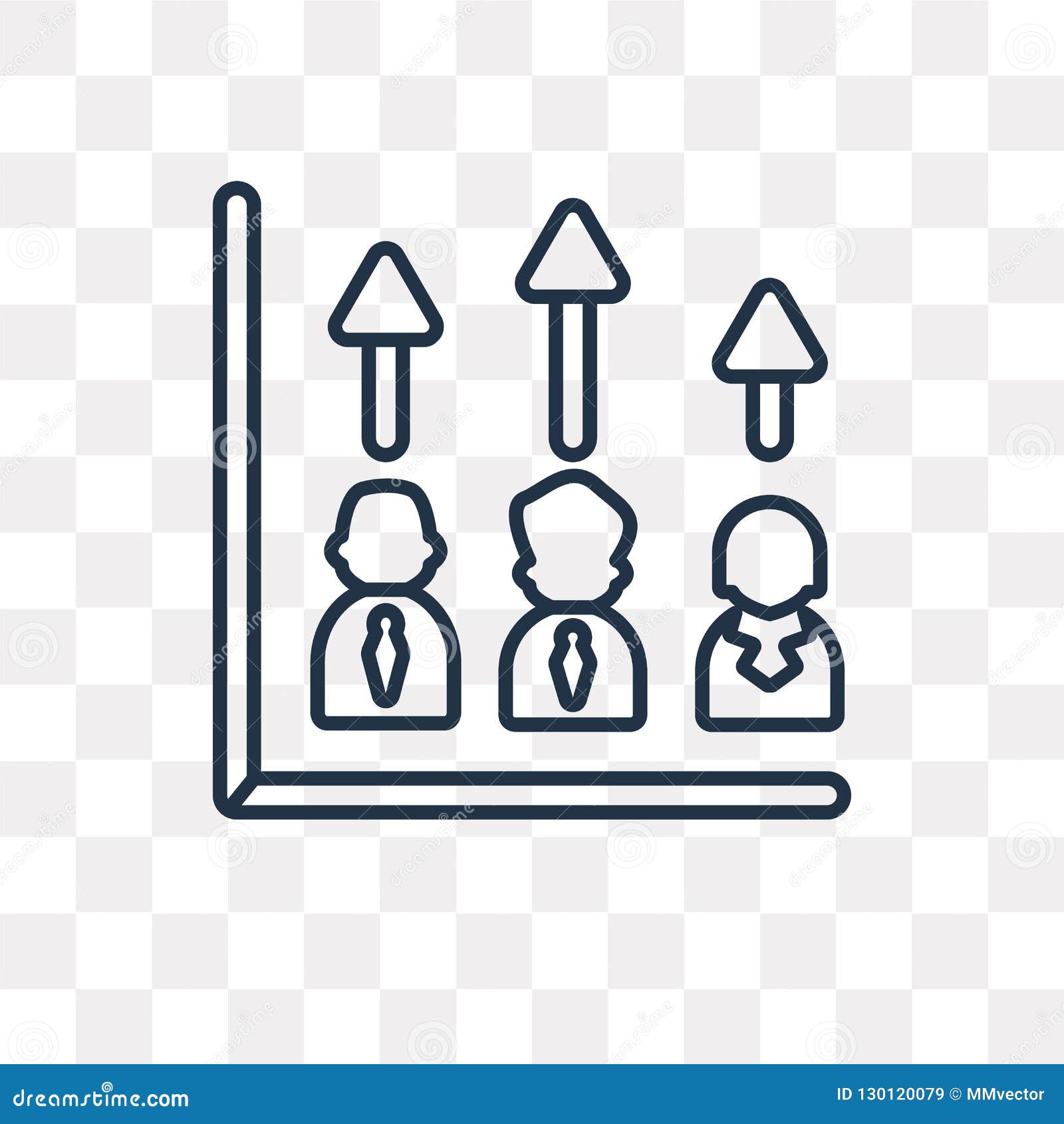 Stats Vector Icon Isolated on Transparent Background, Linear Sta Stock ...
