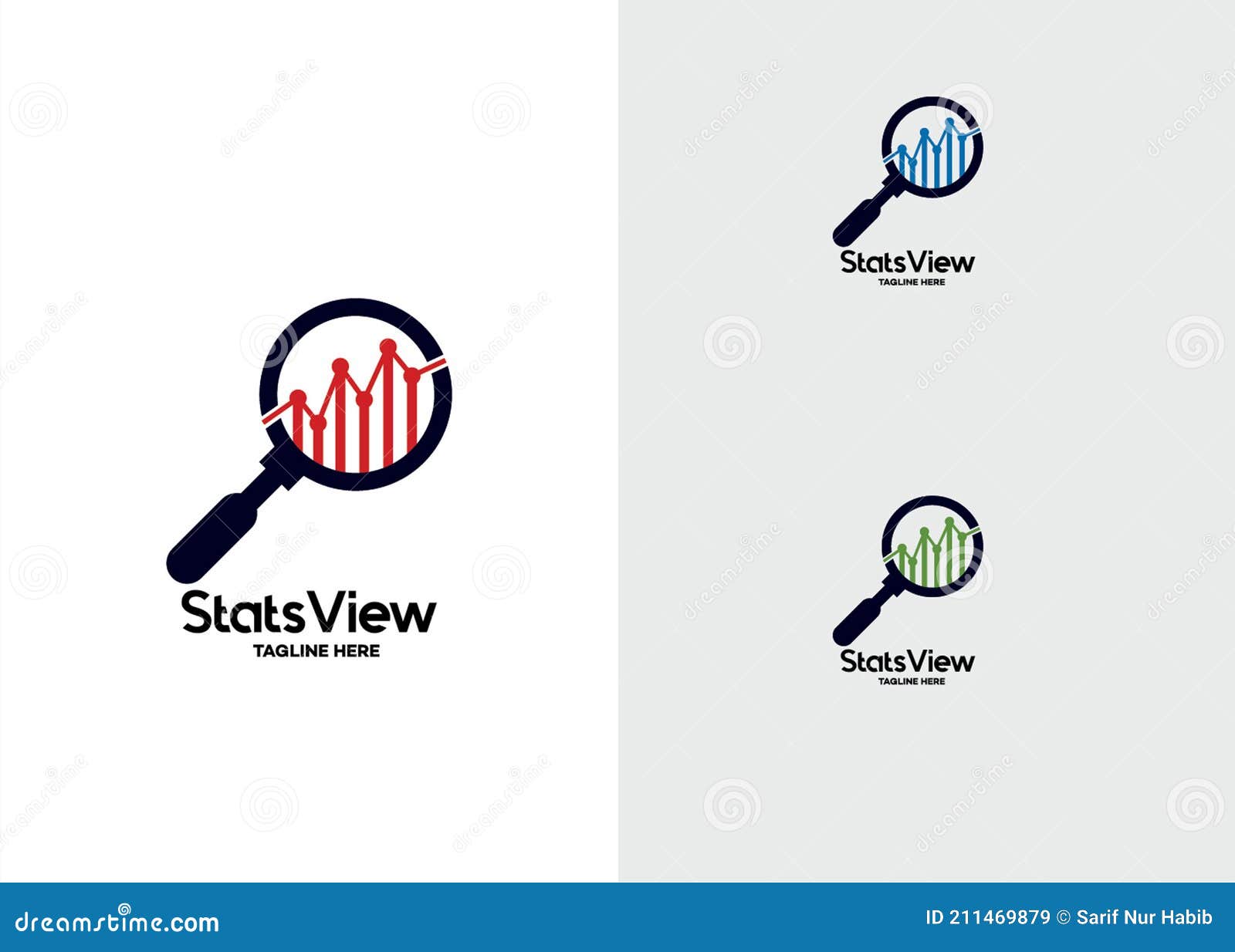 Stats View Logo Design Template Stock Vector - Illustration of design ...