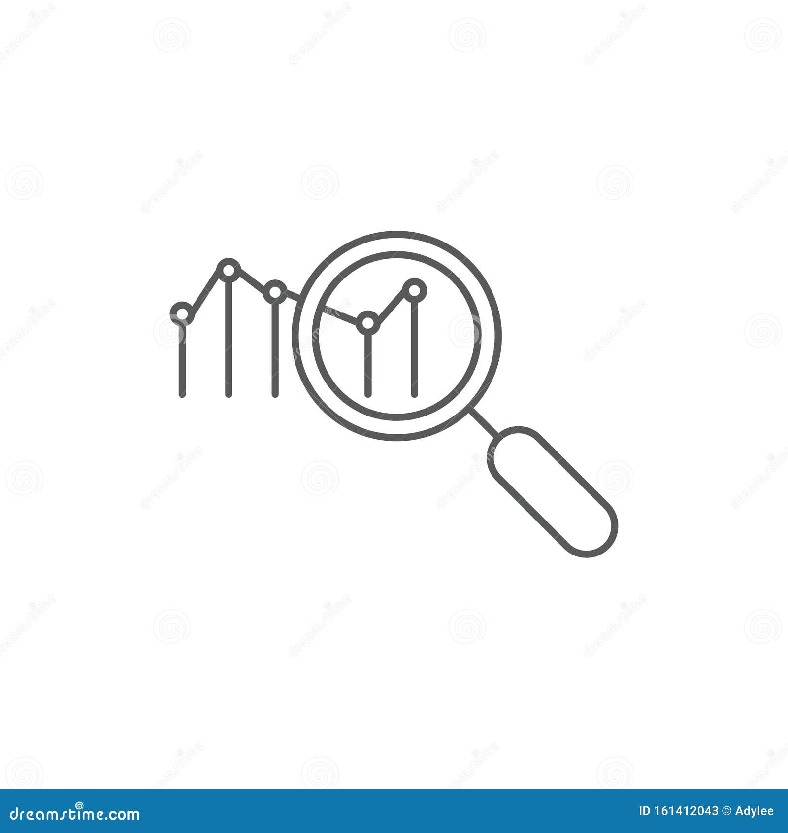 Stats View Vector Icon Symbol Isolated on White Background Stock Vector ...