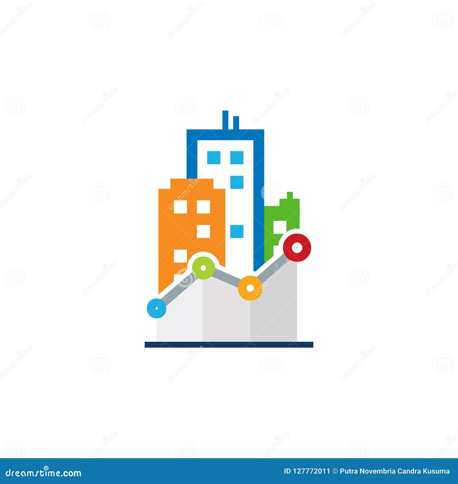 Statsstad Logo Icon Design vector illustratie. Illustration of ...