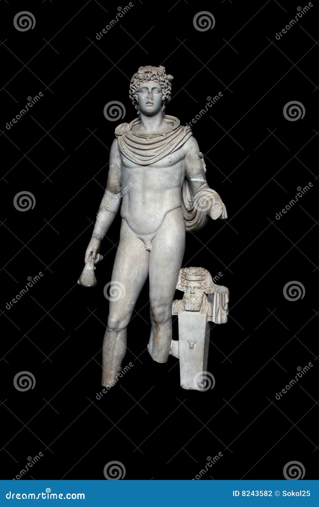 Statua Del Dio Greco Hermes Con Il Percorso Fotografia Stock - Immagine ...