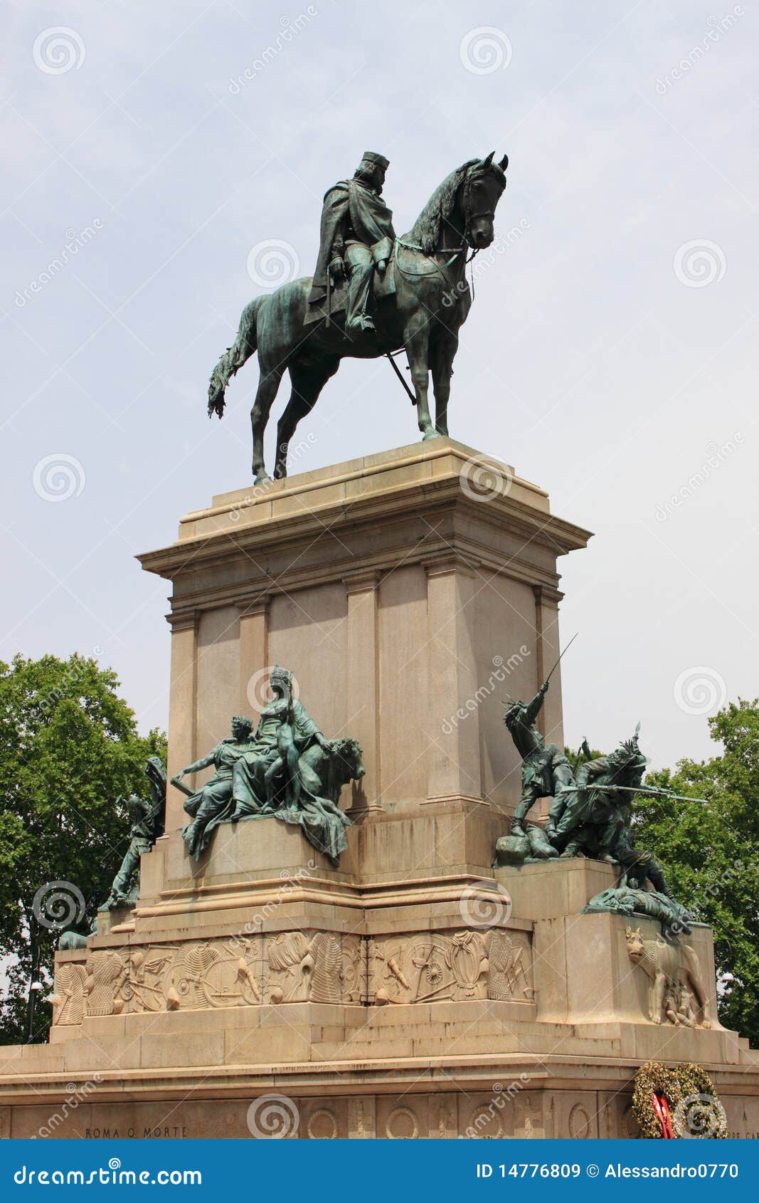 Statua Del Memoriale Di Garibaldi Immagine Stock - Immagine di collina ...