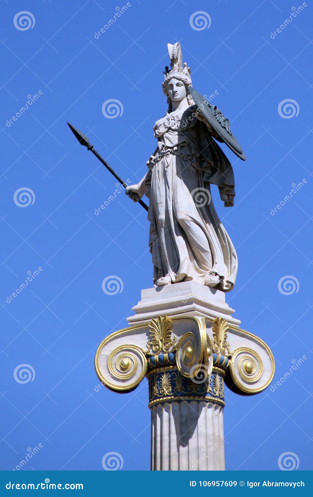 Statua Della Dea Atena, Atene, Grecia Immagine Stock Editoriale ...