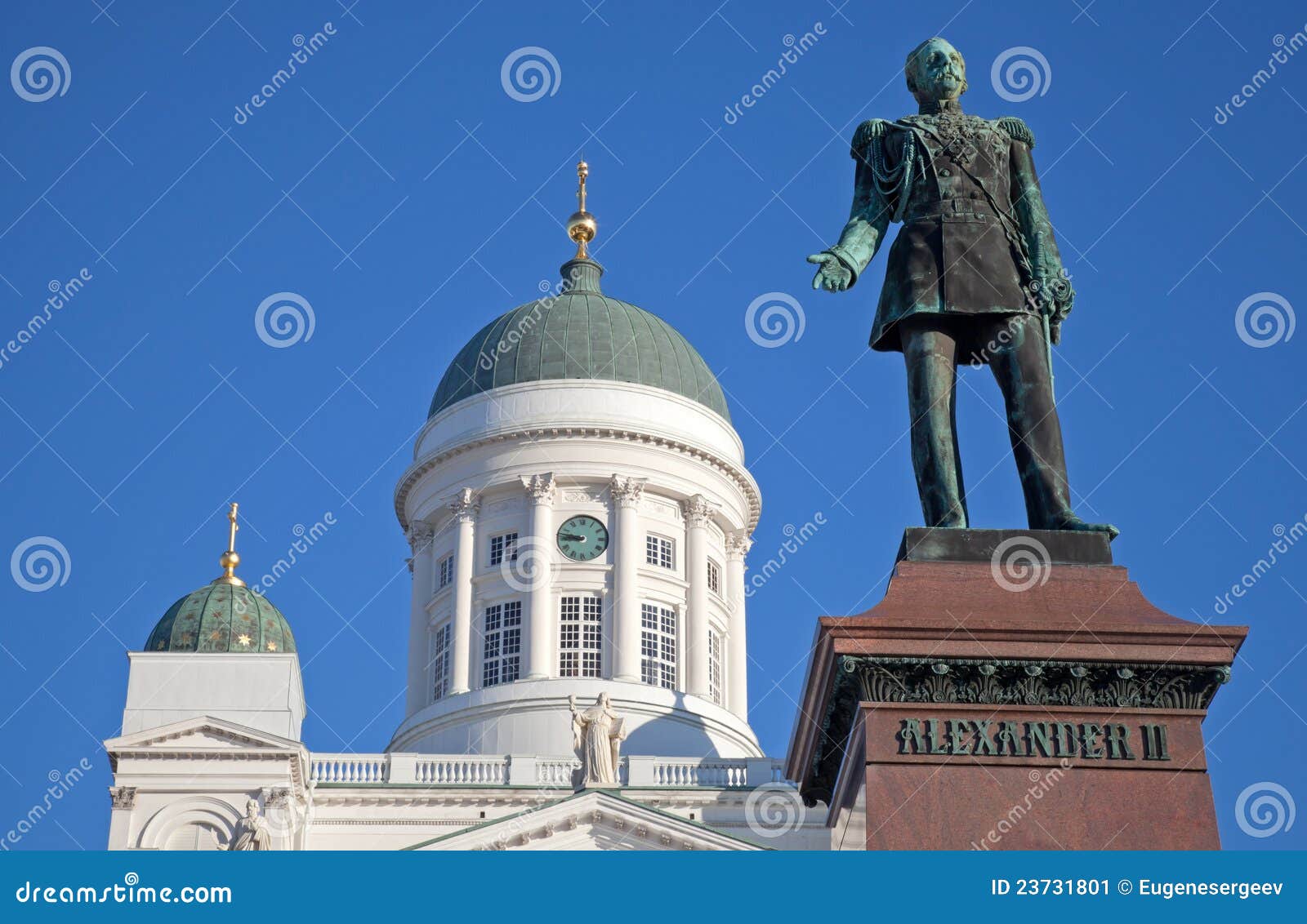 Statua Dello Zar Russo Alexander II, Helsinki Immagine Stock - Immagine ...