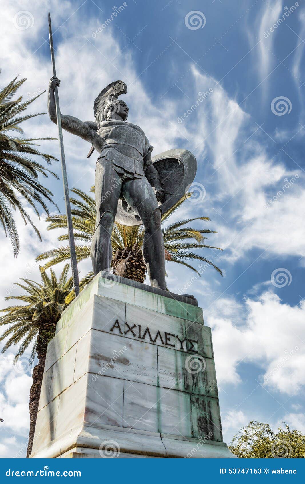 Statua di Achilles immagine stock. Immagine di eroe, ionico - 53747163