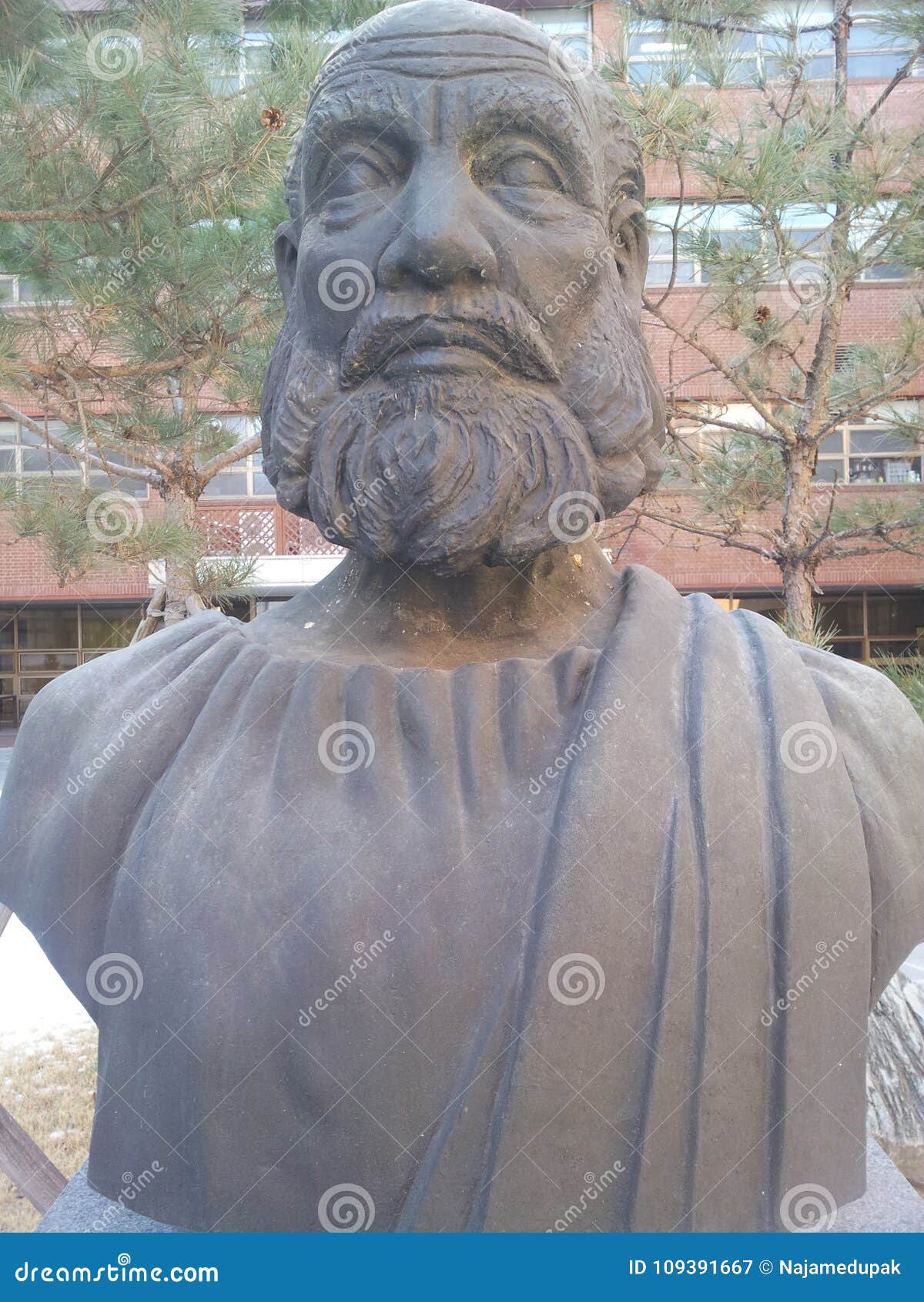 Statua di Ippocrate fotografia editoriale. Immagine di nero - 109391667