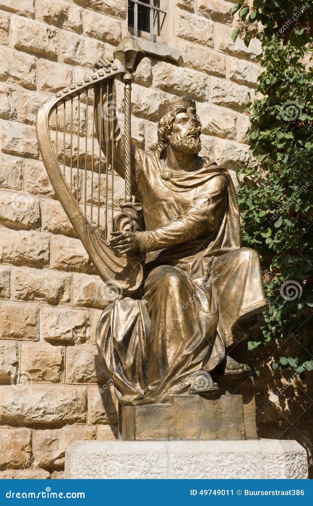 Statua di re David immagine stock. Immagine di arpa, musica - 49749011