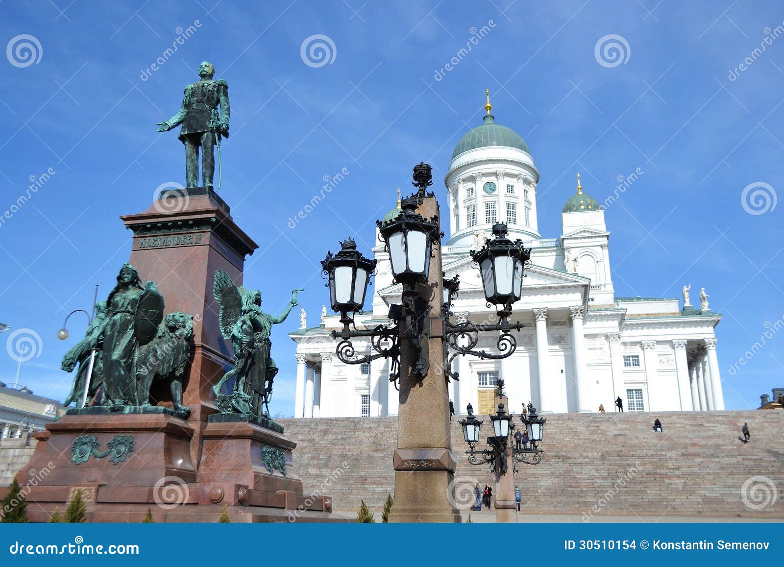 Statua Rosyjski Car Aleksander II, Helsinki Zdjęcie Stock - Obraz ...