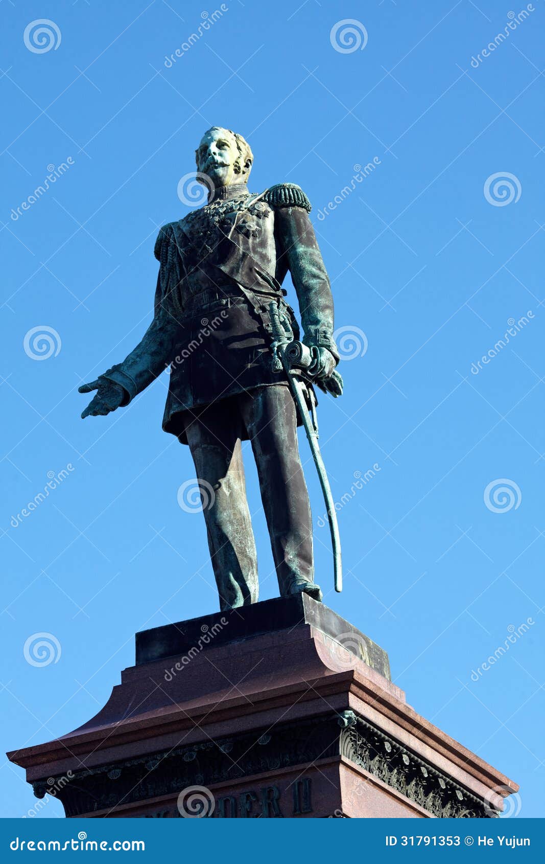 Statua Rosyjski Car Aleksander II, Helsinki Obraz Stock - Obraz ...