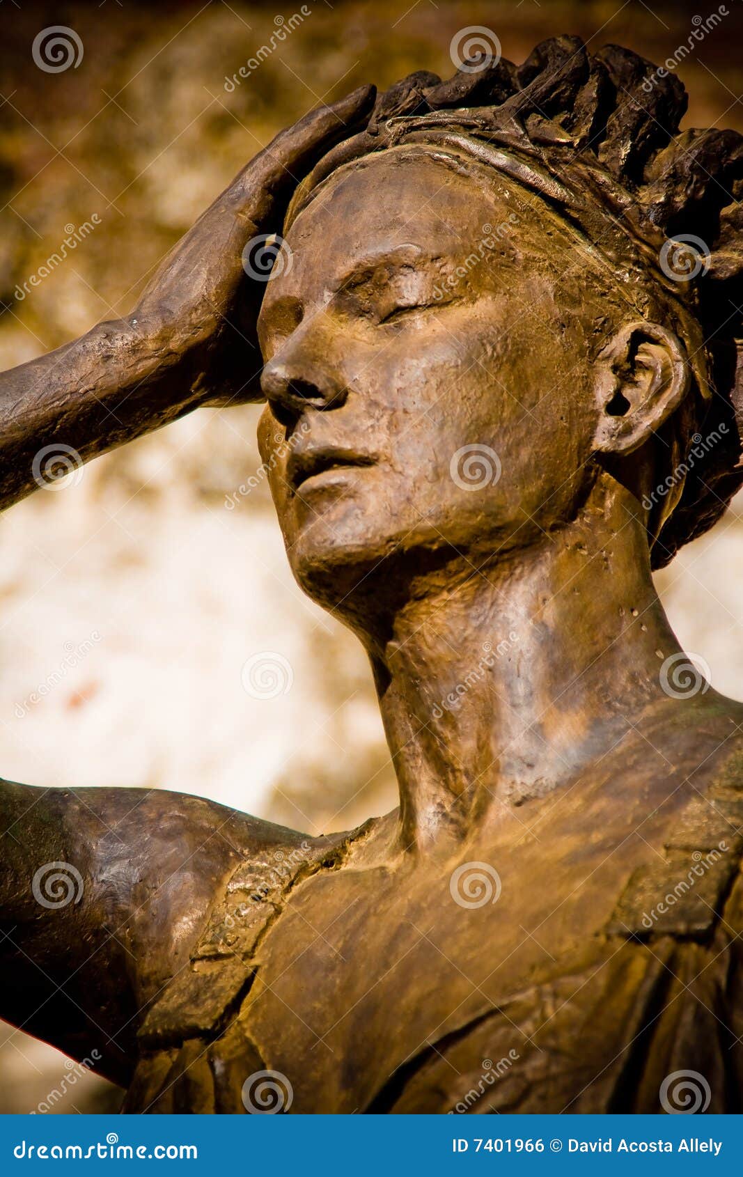 Statua Womanly fotografia stock. Immagine di bronzo, faccia - 7401966