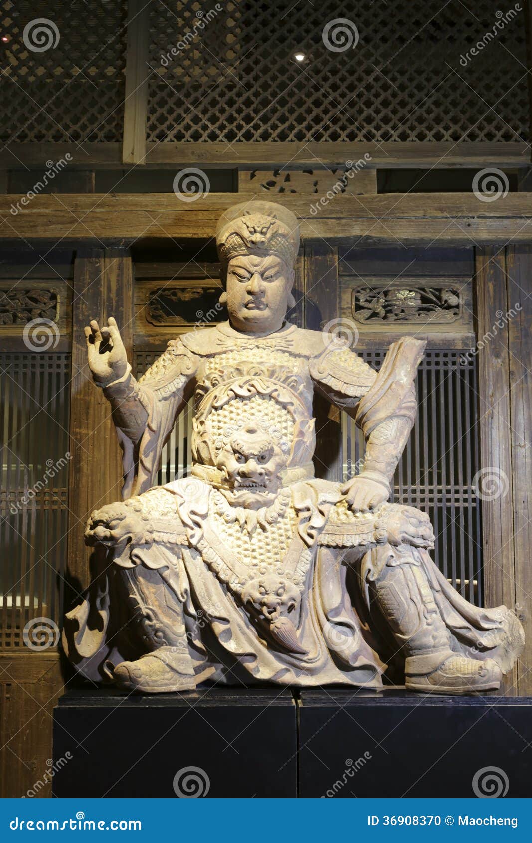 Statuary of Ancient Chinese General Stock Photo - Image of cutting ...