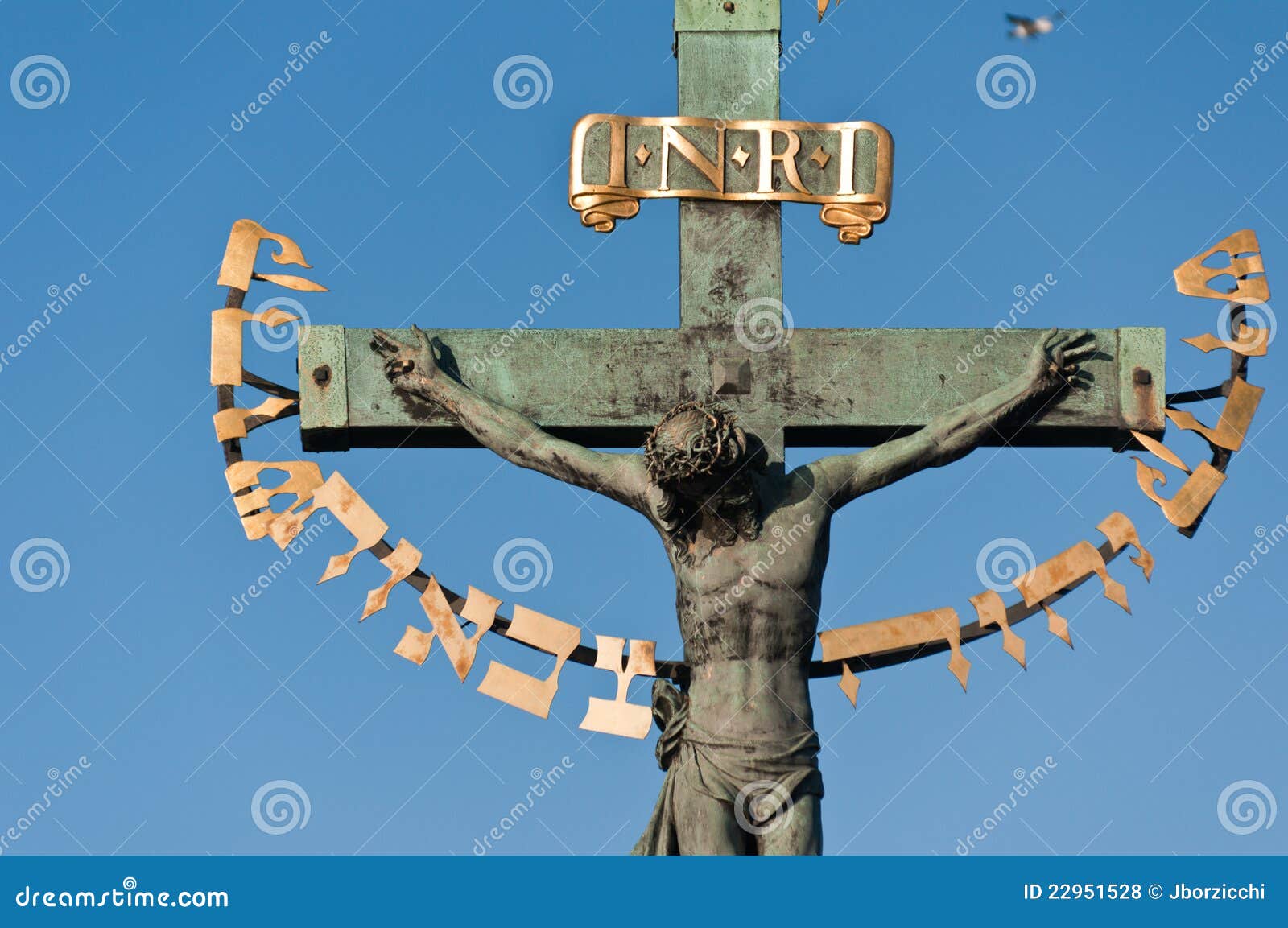 Statuary of St. Cross Calvary Stock Photo - Image of love, prague: 22951528