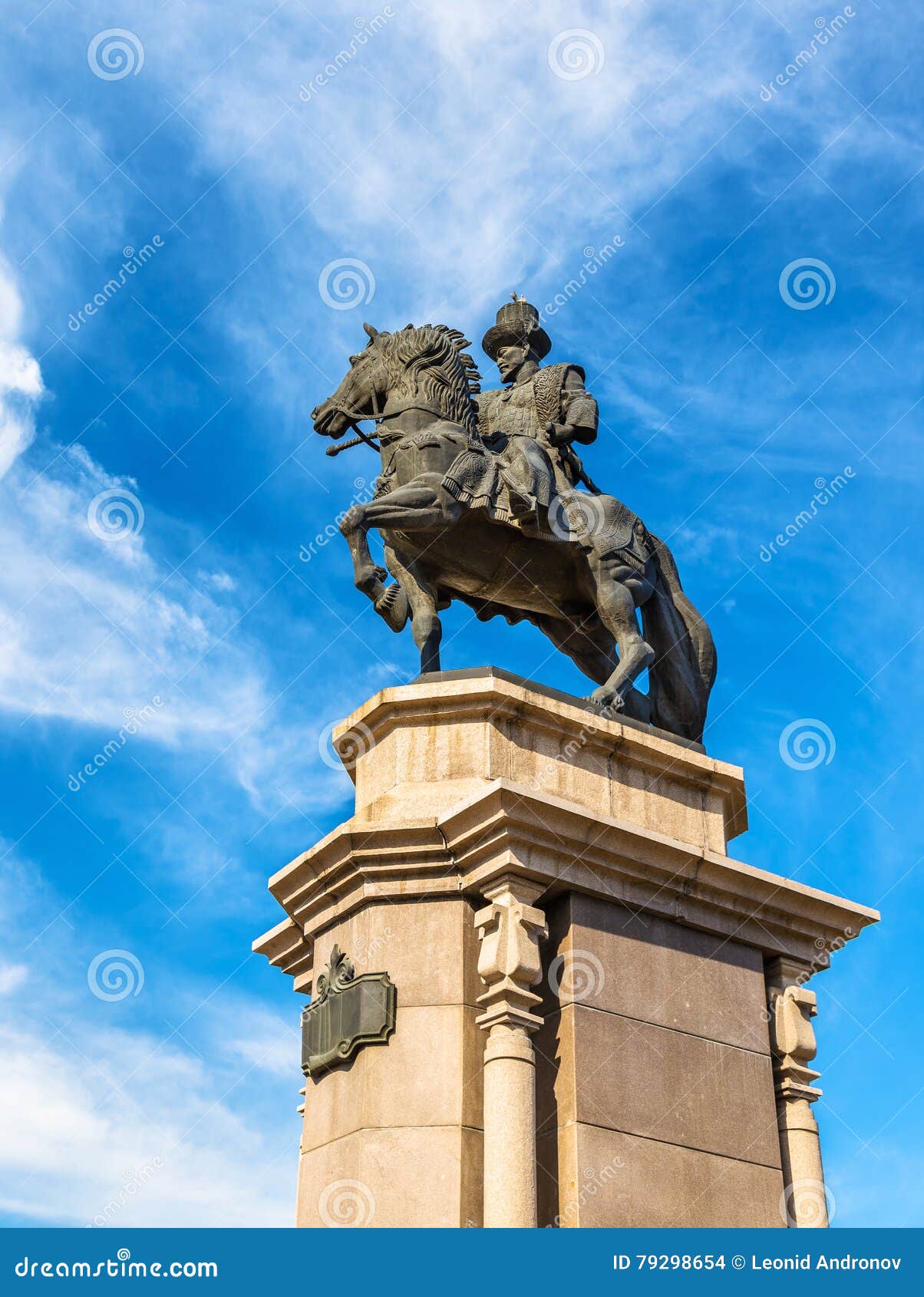 Statue of Ablai Khan in Almaty - Kazakhstan Stock Photo - Image of ...