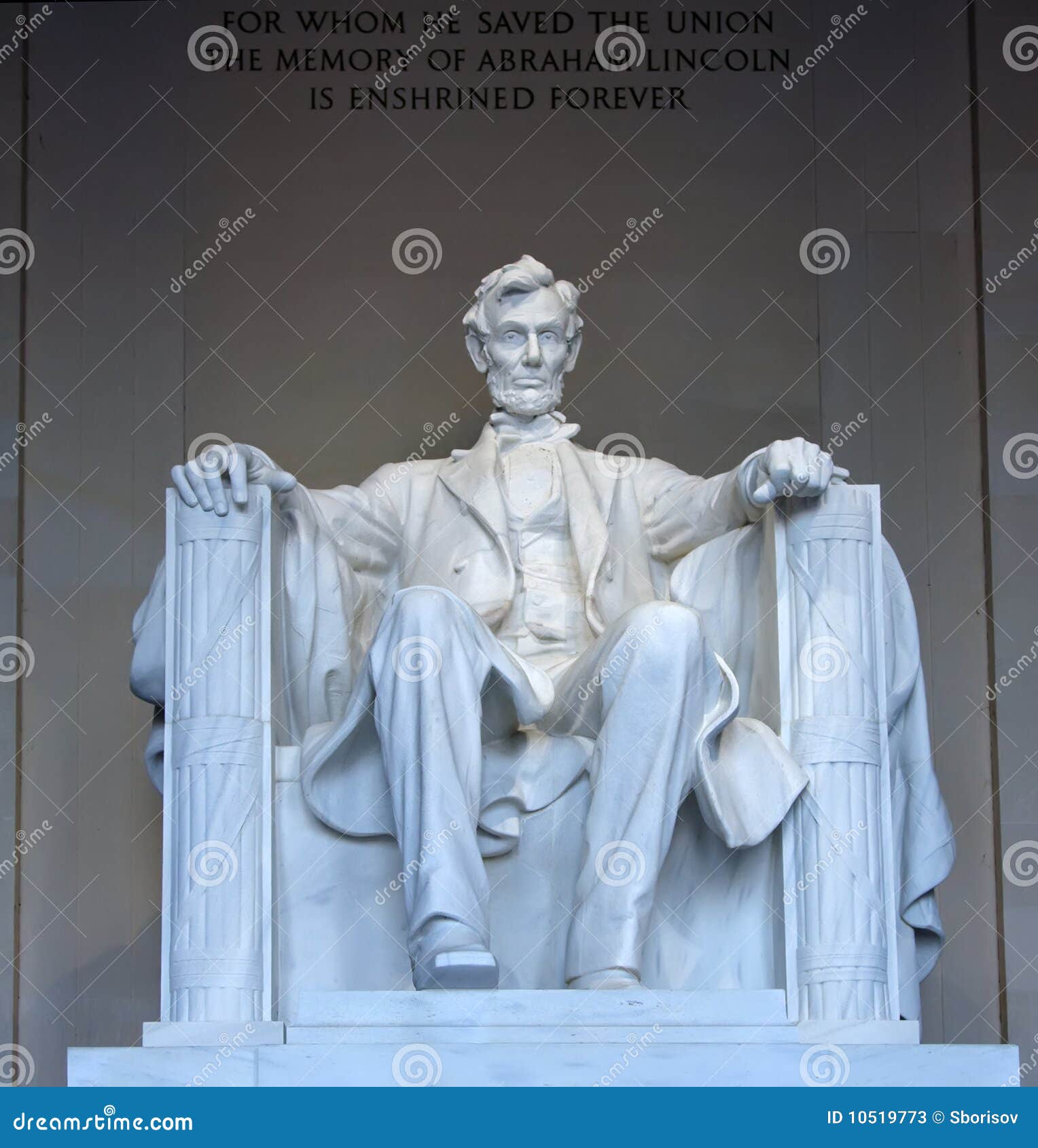 Statue of Abraham Lincoln in the Lincoln Memorial Stock Image - Image ...